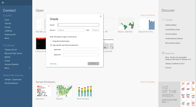 Published Data Sources in Tableau
